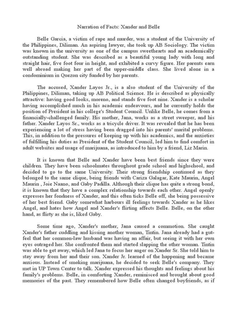 Narration of Facts - Legal Writing | PDF