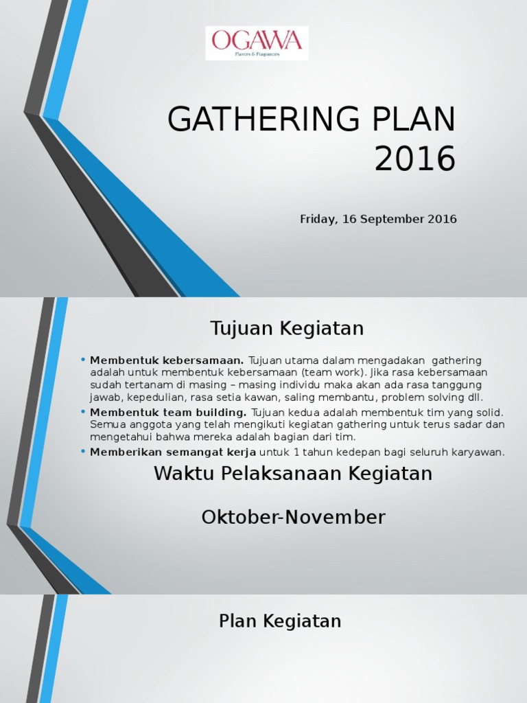 Gathering Plan | PDF