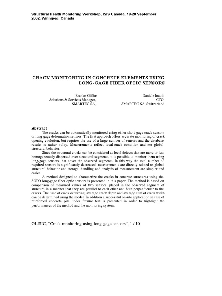 Crack Monitoring in Concrete Elements Using Long-Gage Fiber Optic ...