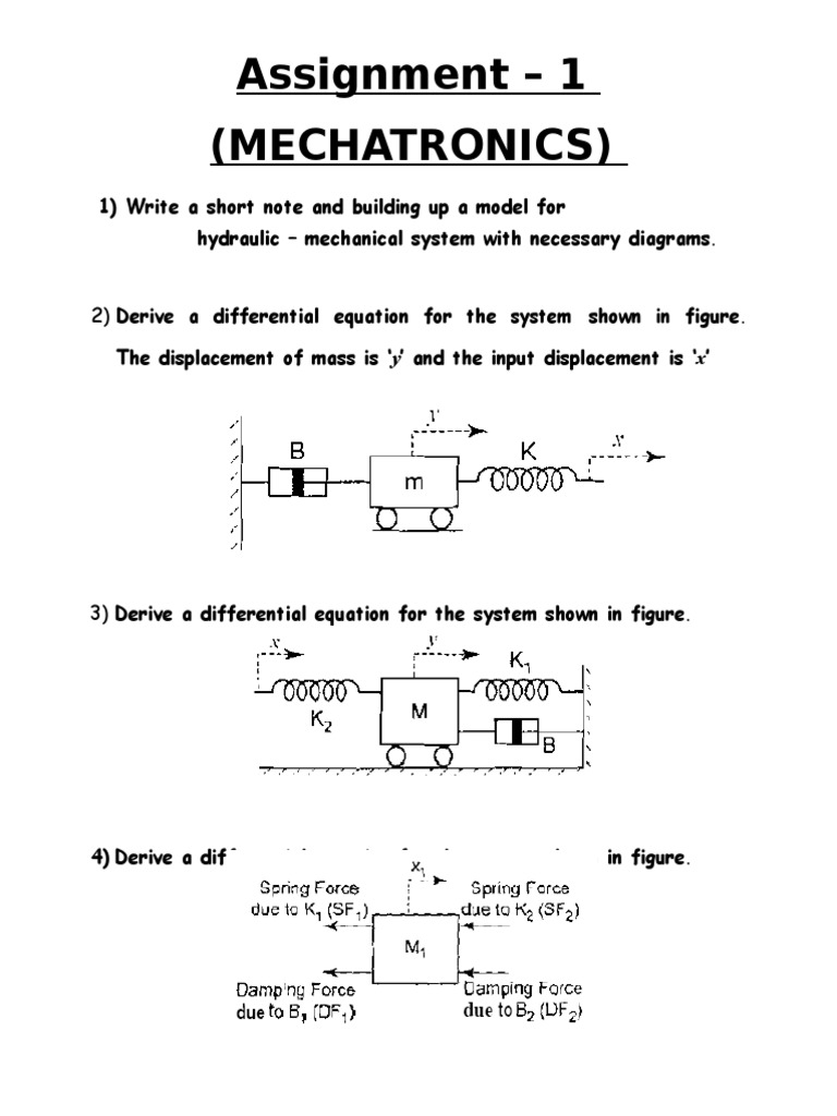Assignment - 1 (Mechatronics) | PDF