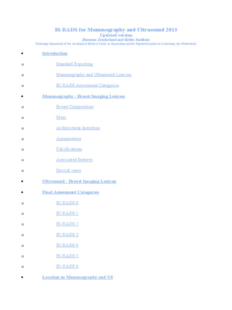 Birads | PDF | Mammography | Biopsy