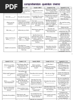 Nonfiction QAR Question Stems | PDF | Non Fiction