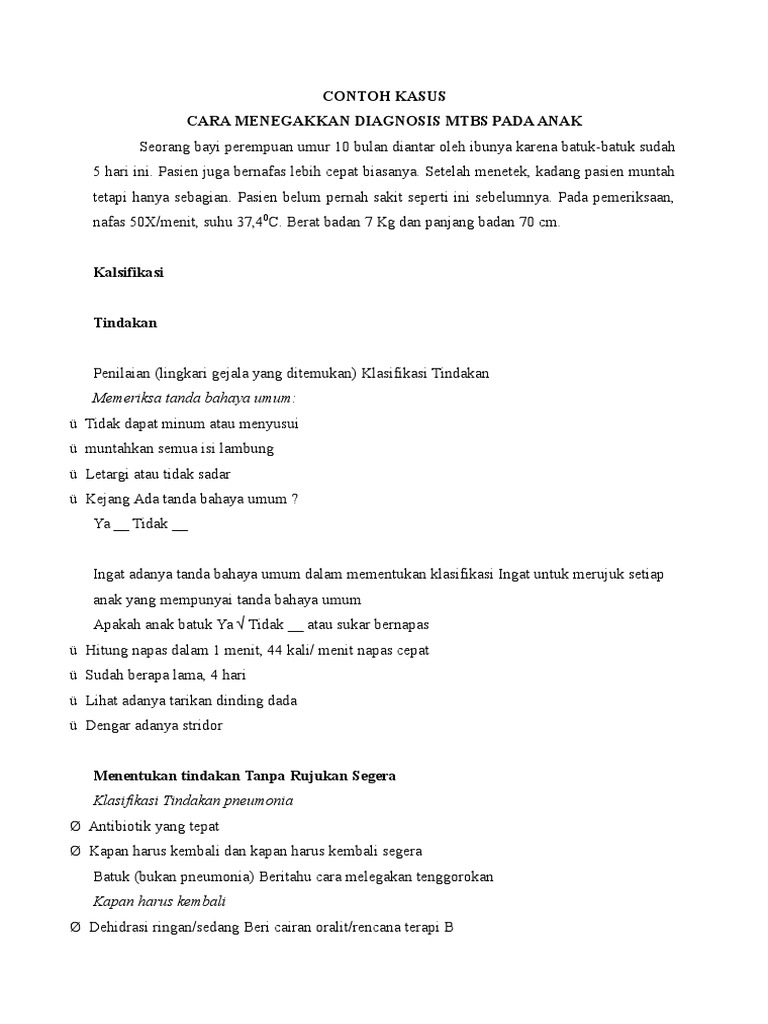Contoh Kasus MTBS | PDF