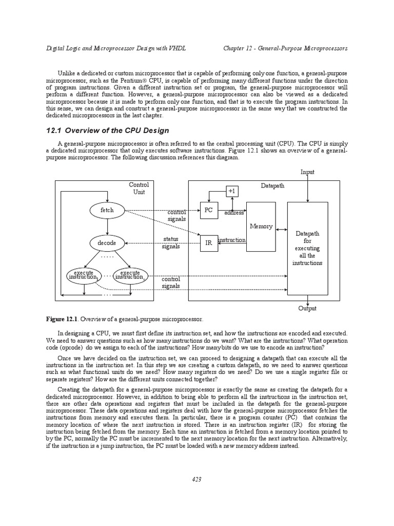 General-Purpose Microprocessor Design | PDF | Instruction Set | Central ...