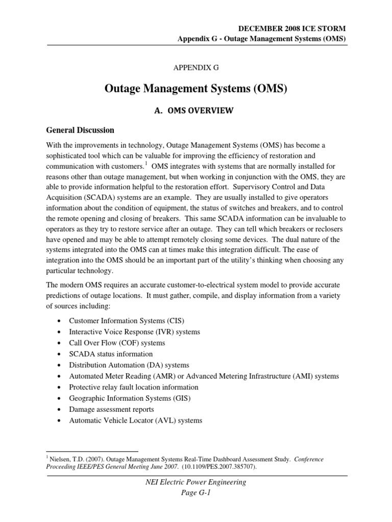 Leveraging Advanced Technologies to Improve Outage Management: An ...