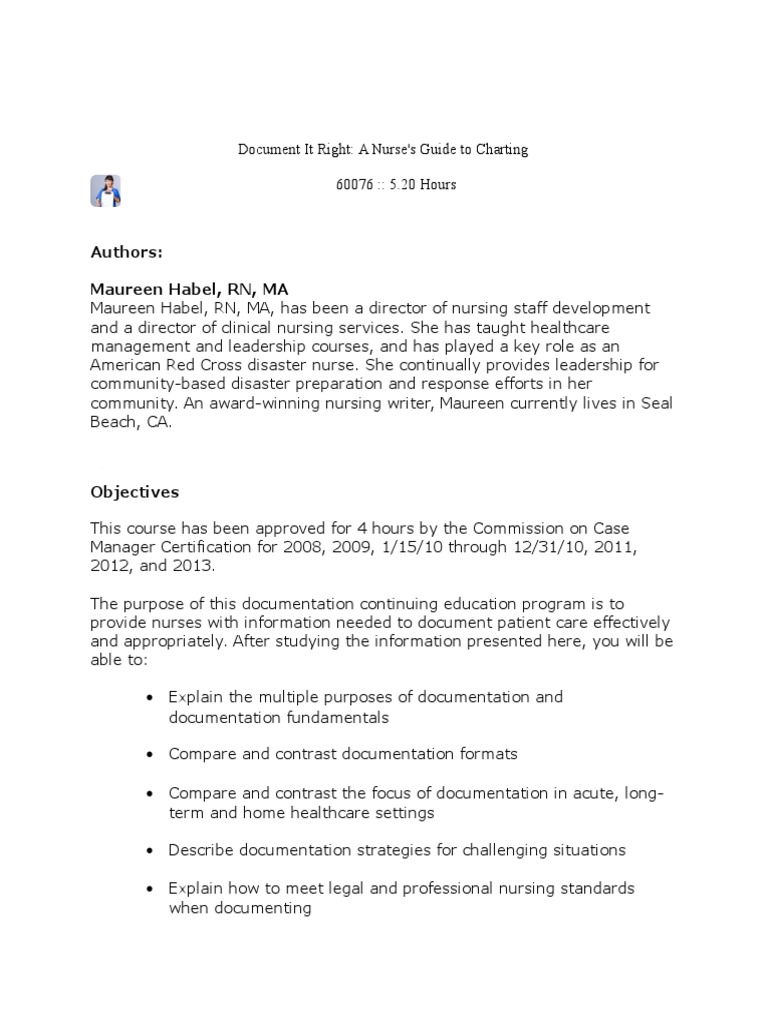 Nurse's Guide to Effective Charting | PDF | Joint Commission | Health Care