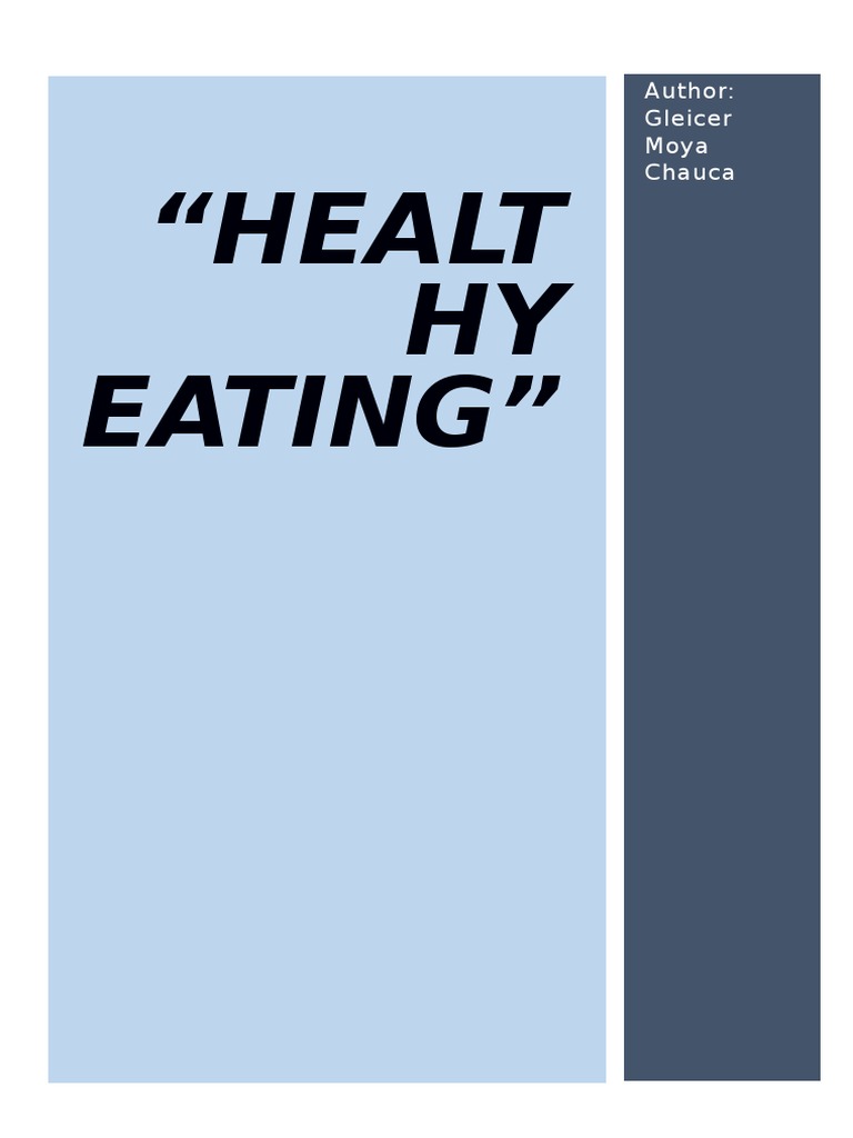 HEALTHY EATING | PDF | Healthy Diet | Carbohydrates
