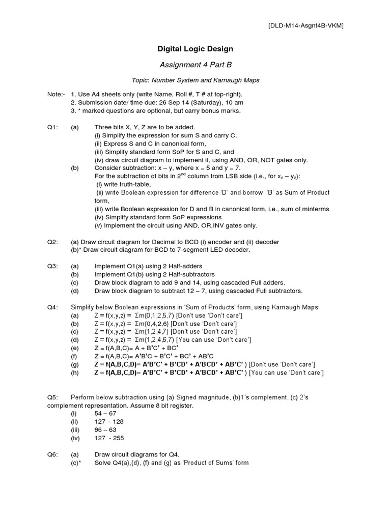 DLD Assignment 4 PartB M2014 VKM | PDF