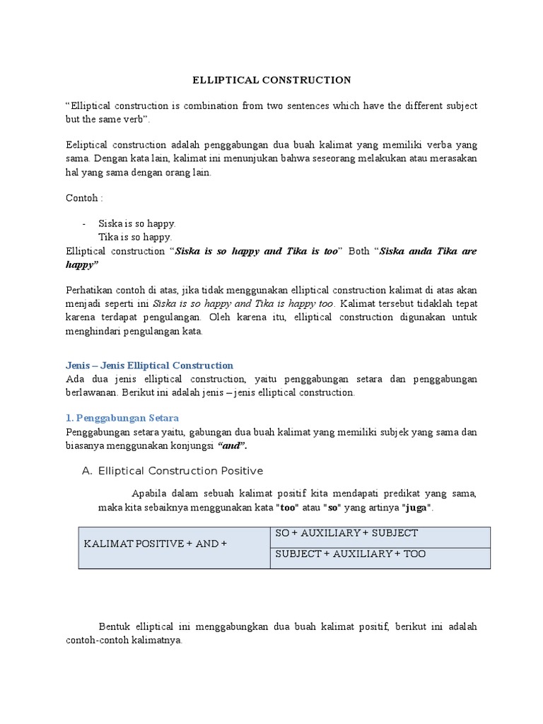 Elliptical Construction | PDF