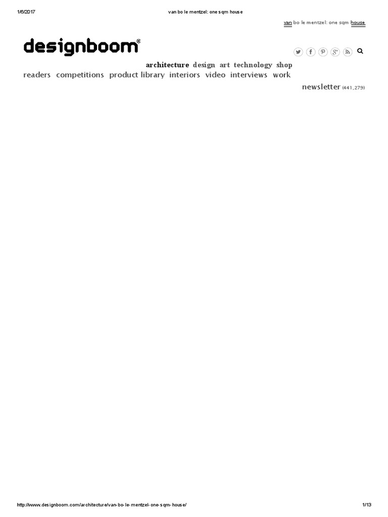 Van Bo Le Mentzel - One SQM House | PDF