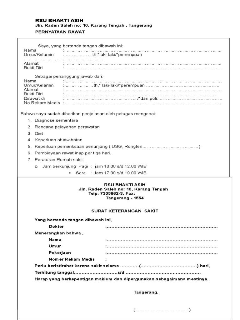 Form Perawatan | PDF