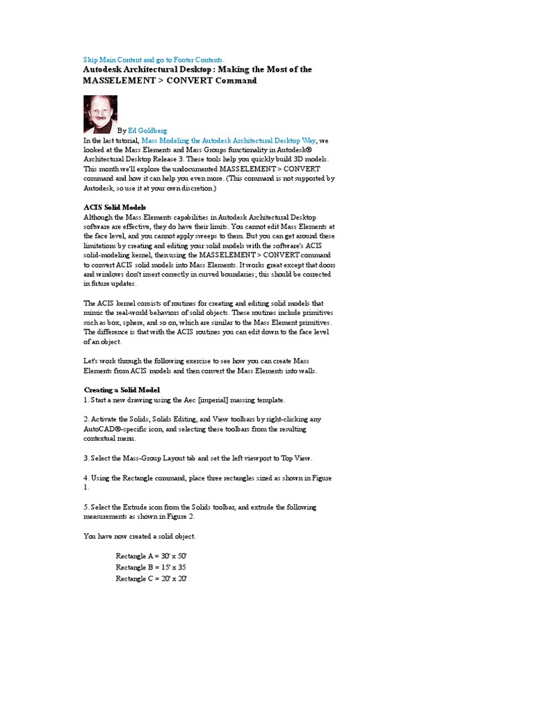 Skip Main Content and Go To Footer Conten14 | PDF | Autodesk | 3 D Modeling