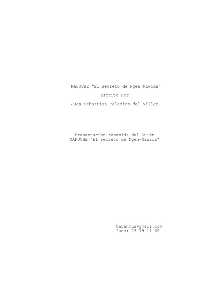 MAPUCHE-El Secreto de Ngen-Mawida | PDF | Chile