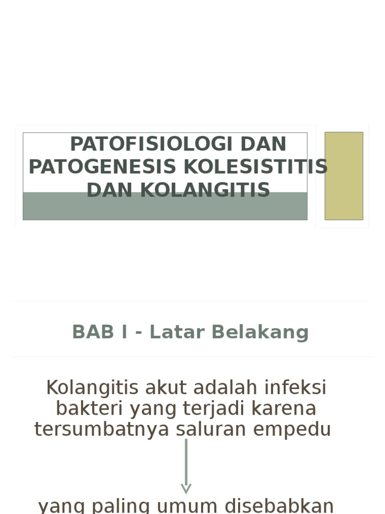 Patofisiologi Kolesistitis & Kolangitis | PDF