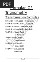 List of Class 11 Trigonometry Formulas | PDF | Trigonometric Functions ...