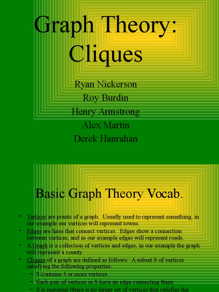 Clique Problem Best Explained | PDF | Matrix (Mathematics) | Vertex ...