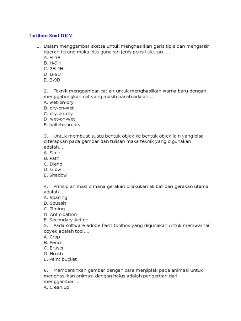 Latihan Soal DKV | PDF
