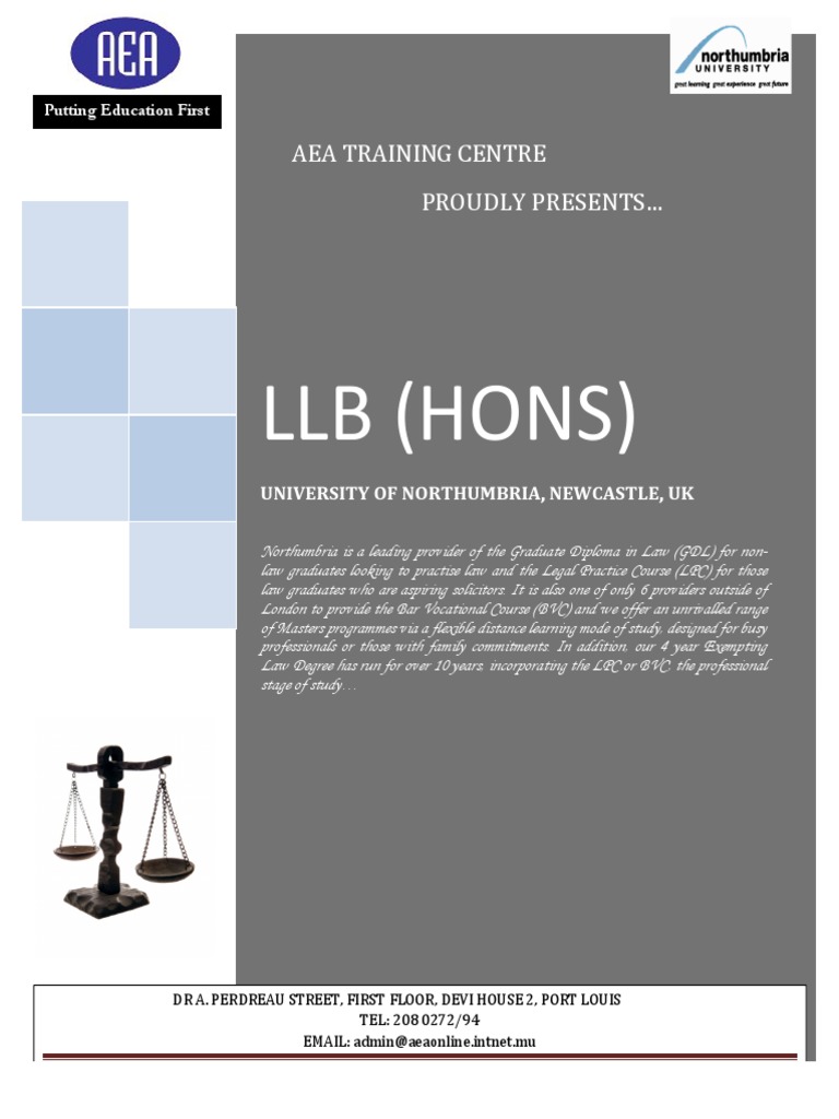 LLB Brochure | Qualifications | Government Information