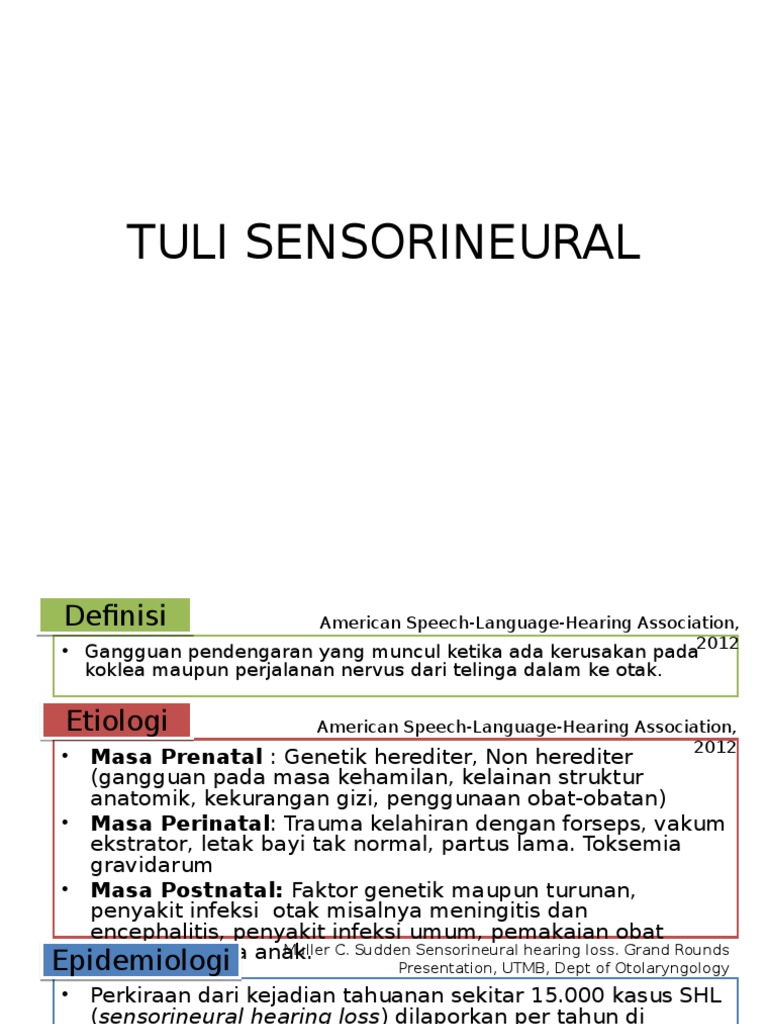 Tuli Sensorineural | PDF | Pengembangan Diri | Sains & Matematika