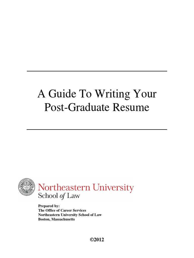 A Guide To Writing Your Post-Graduate Resume | Download Free PDF ...