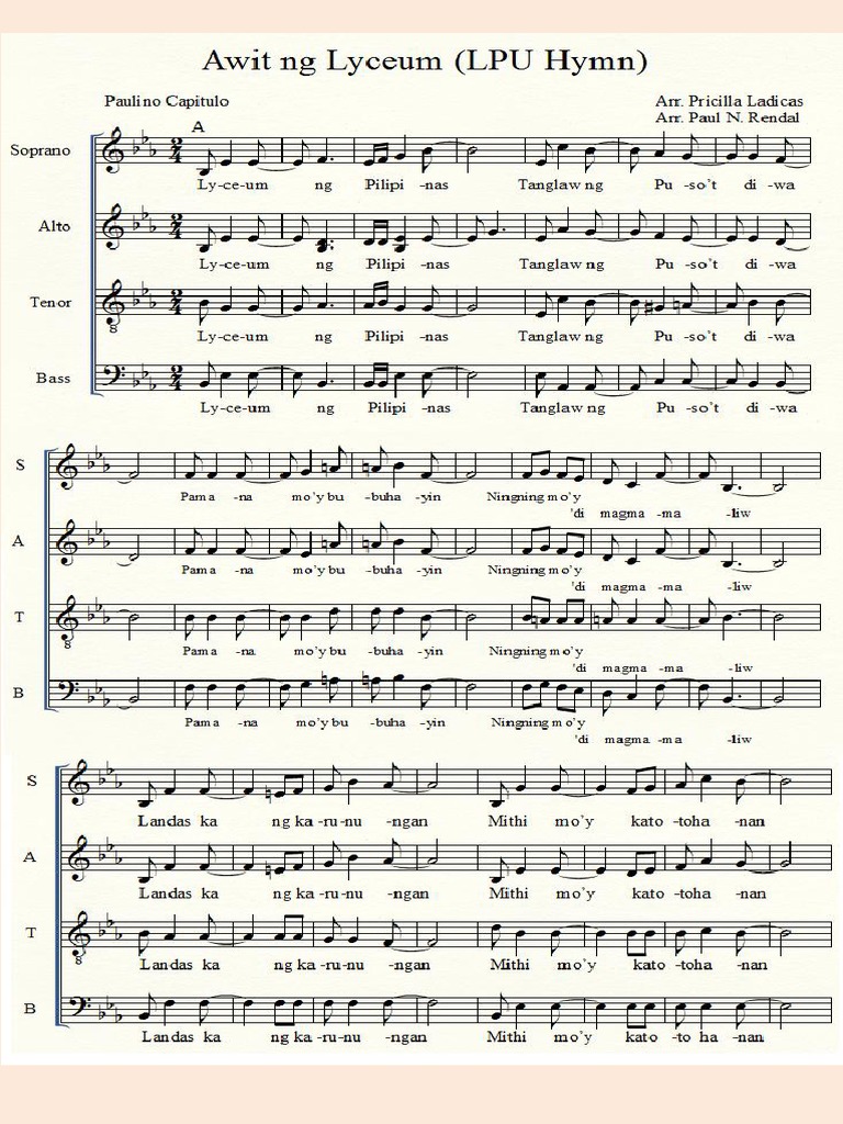 Lpu Hymn | PDF
