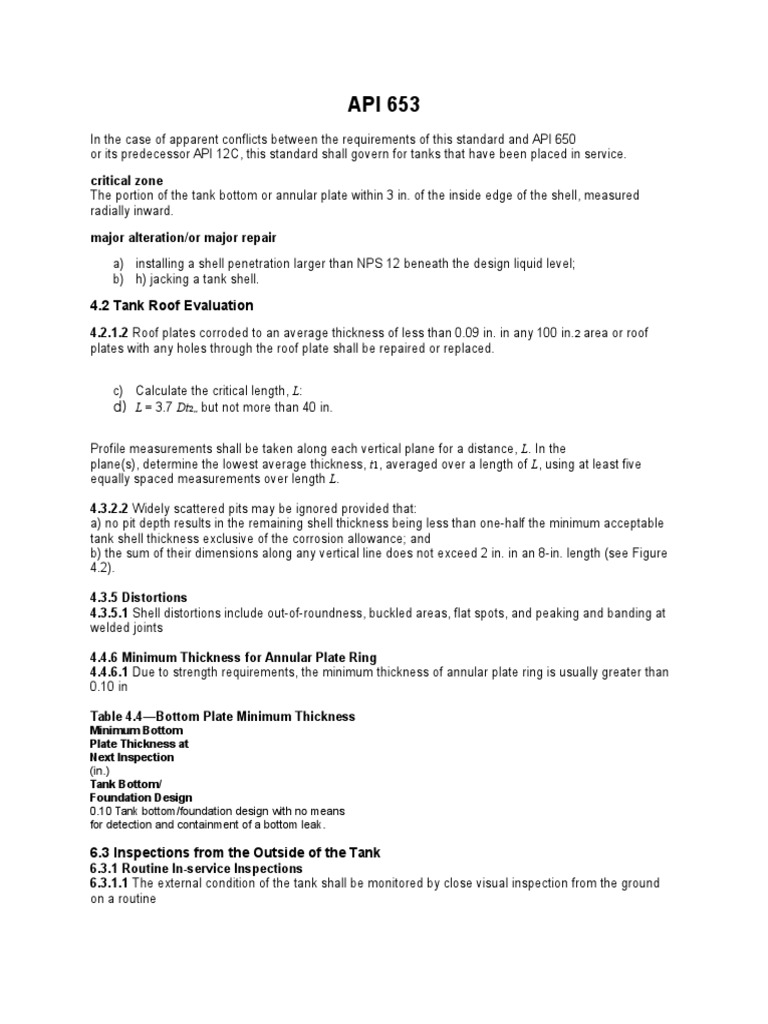 Api 653 | PDF | Welding | Construction