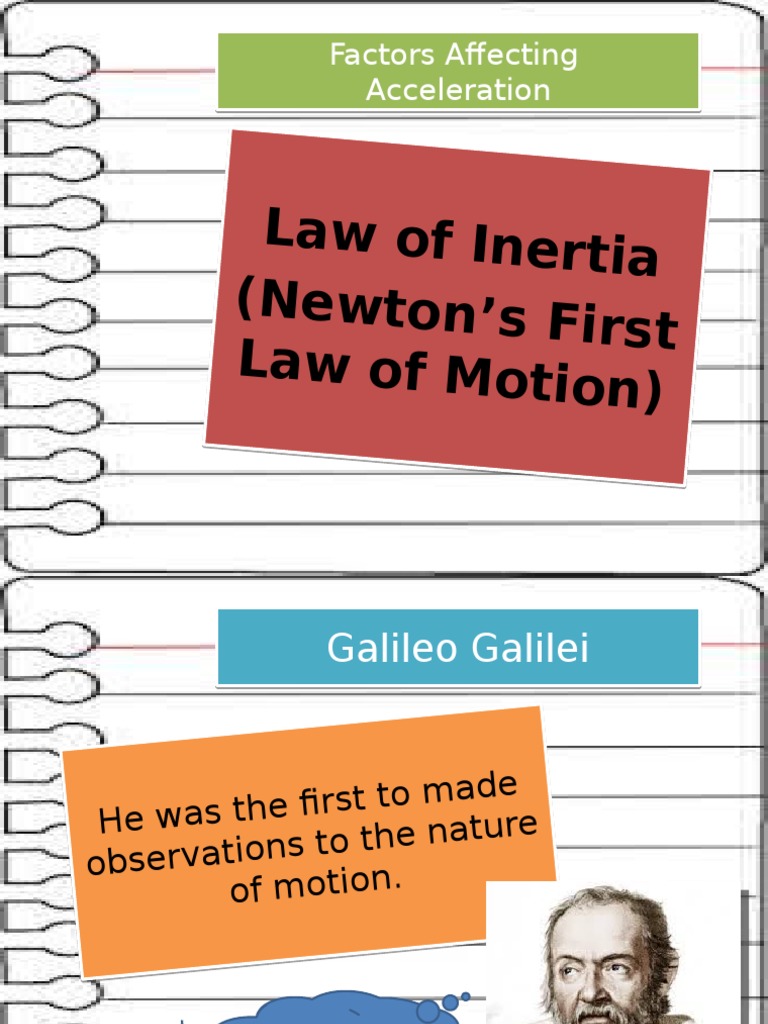 Law of Inertia (Newton's First Law of Motion) Law of Inertia (Newton's ...