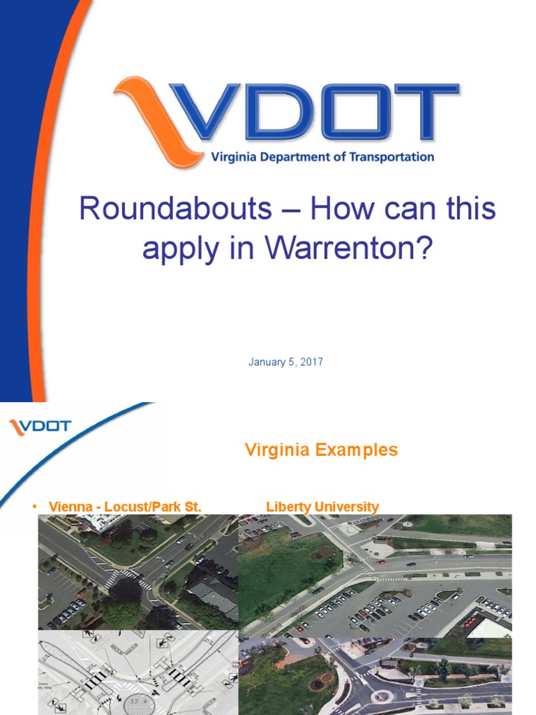 VDOT Roundabout Powerpoint | PDF