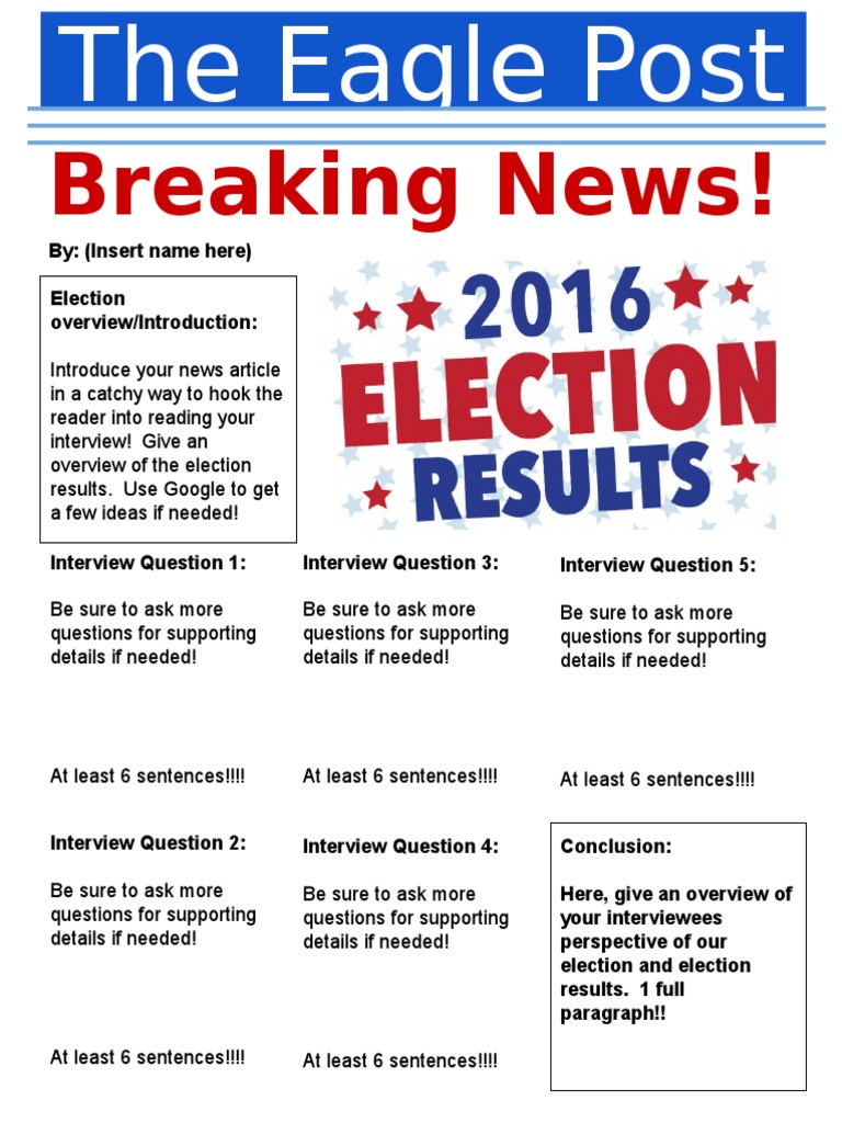 Election Results Newsletter Template - Benjamin Rodriguez | PDF