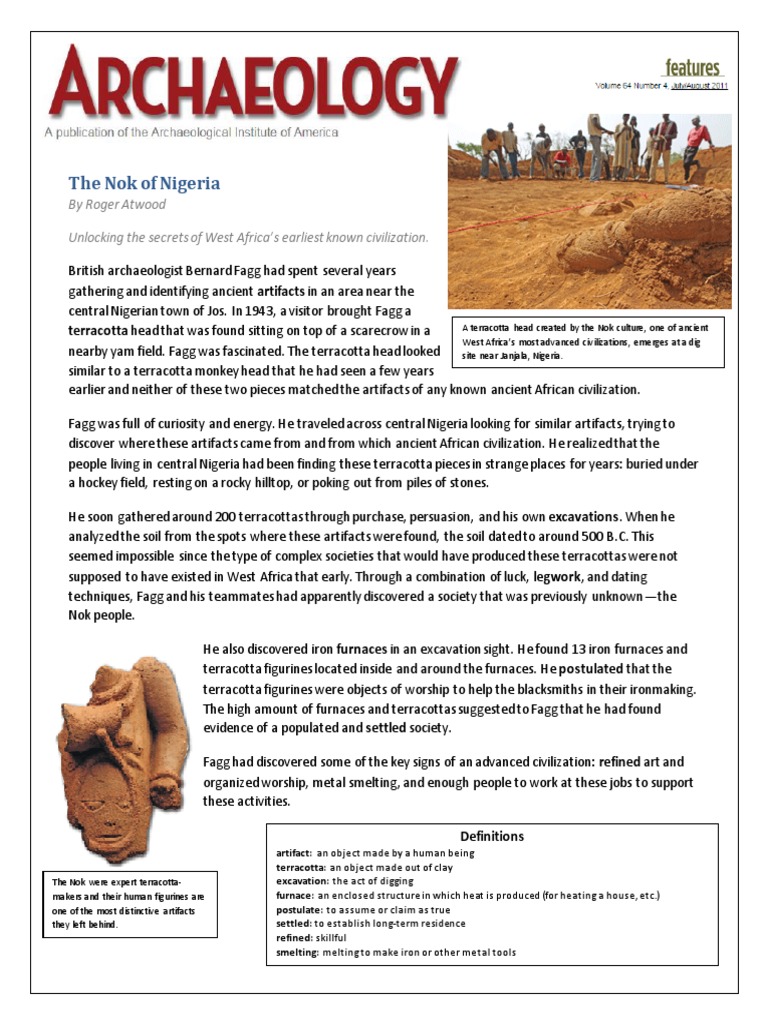 U4a6 - The Nok of Nigeria | PDF | Conservation And Restoration ...