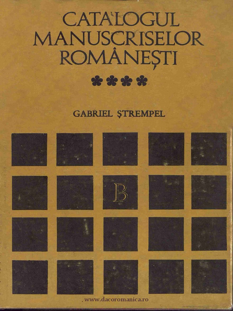 Catalog Manuscrise Romanesti PDF | PDF