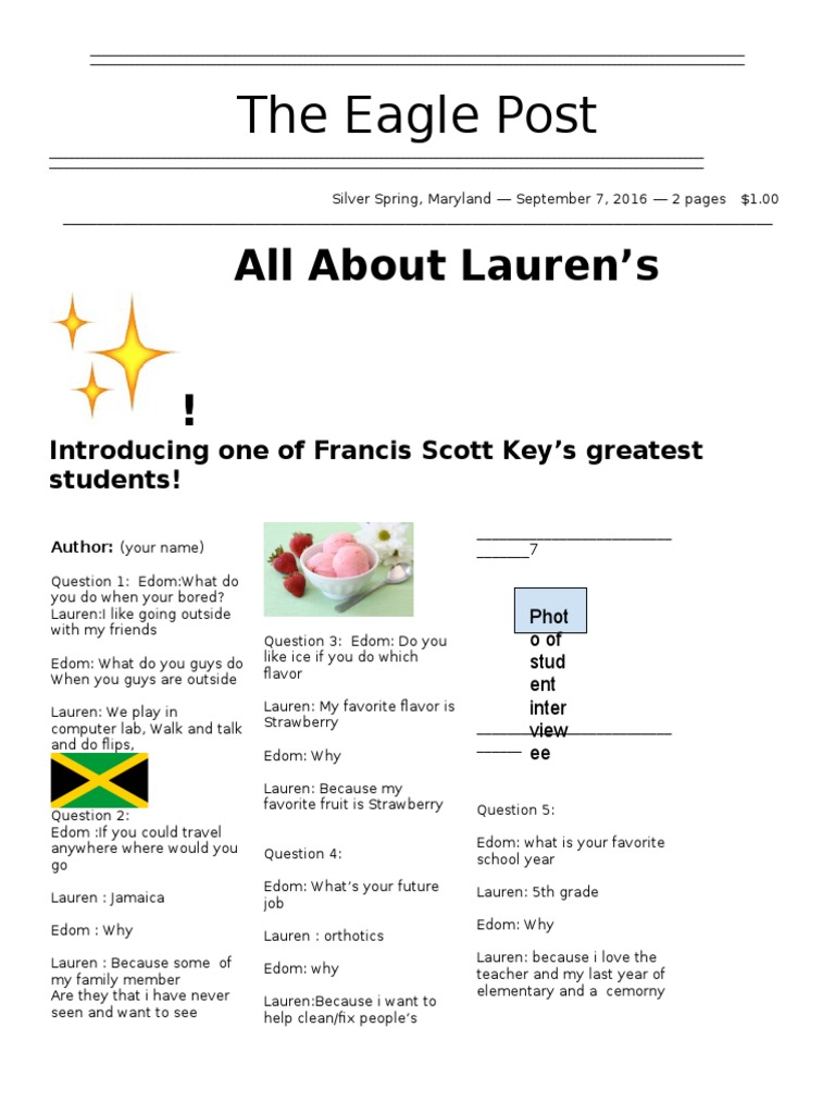 Student Spotlight: Meet Lauren | PDF | Games & Activities | Computers