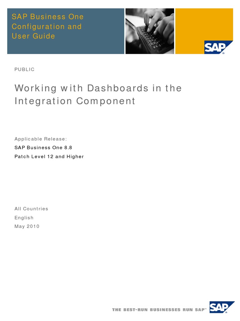 Working With Dashboards in The Integration Component: SAP Business One ...