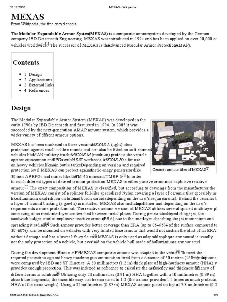 Mexas: From Wikipedia, The Free Encyclopedia | PDF | Armour | Armoured ...