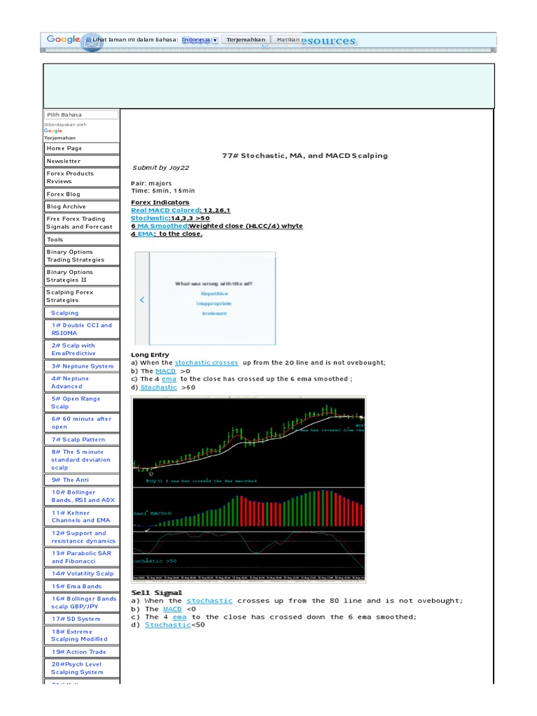 Stochastic - MA - and MACD Scalping - Forex Strategies - Forex Resources - Forex Trading-Free ...
