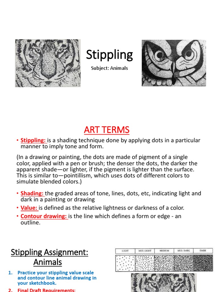 Stippling Animals PDF | PDF
