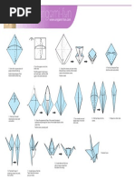 Traditional Origami Crane Instructions | PDF | Origami | Printing Materials