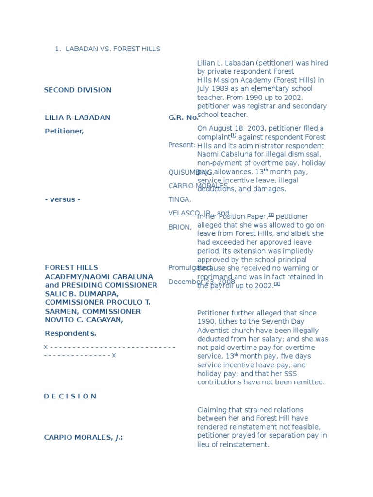 Article 94 To 96 of The Labor Code of The Philippines | PDF