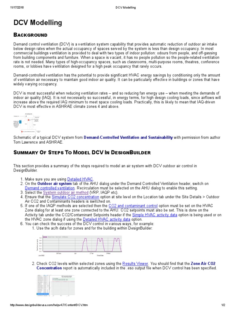 DCV Modelling: Demand Controlled Ventilation and Sustainability | PDF ...