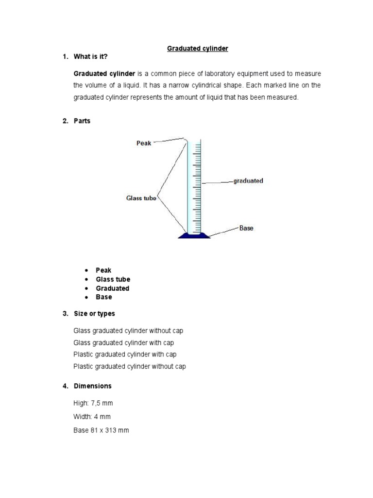 Graduated Cylinder 1. What Is It? Graduated Cylinder Is A Common Piece ...