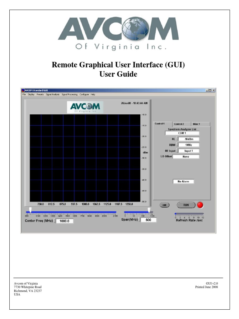 AVCOM GUI User Guide (v1) (2015 - 12 - 16 22 - 06 - 01 UTC) | Download Free PDF | Port (Computer ...