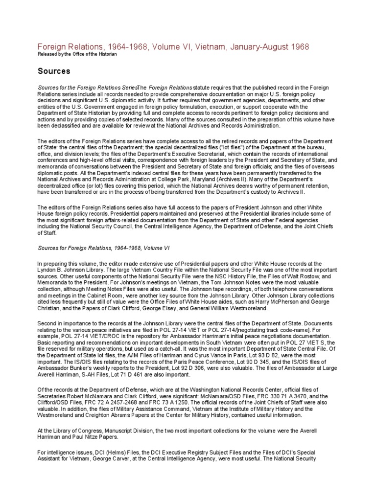 CIA FOIA NA - Vietnam January-August 1968 02 Sources | PDF | Vietnam ...