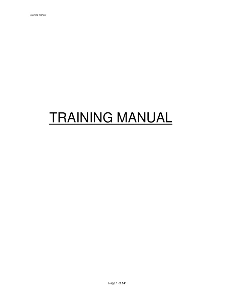 Training Manual | PDF | Internal Combustion Engine | Piston