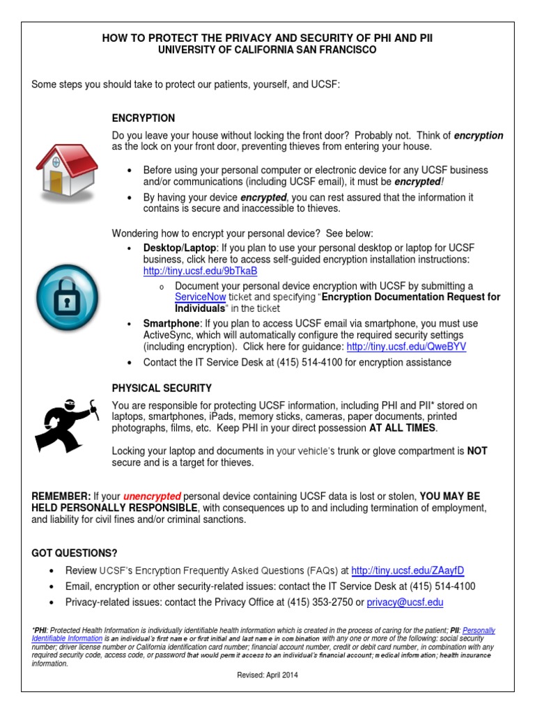 ProtectPrivacySecurity PHI PII | PDF | Encryption | Computer Security