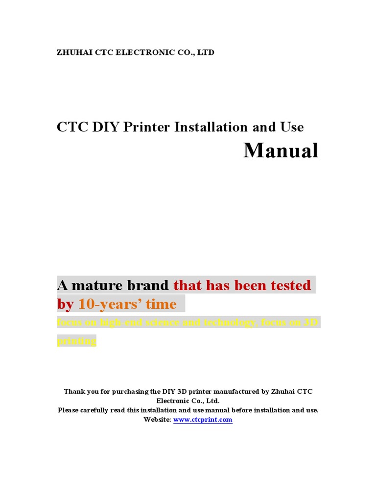 DIY-1 English Manual | PDF | Icon (Computing) | Printer (Computing)