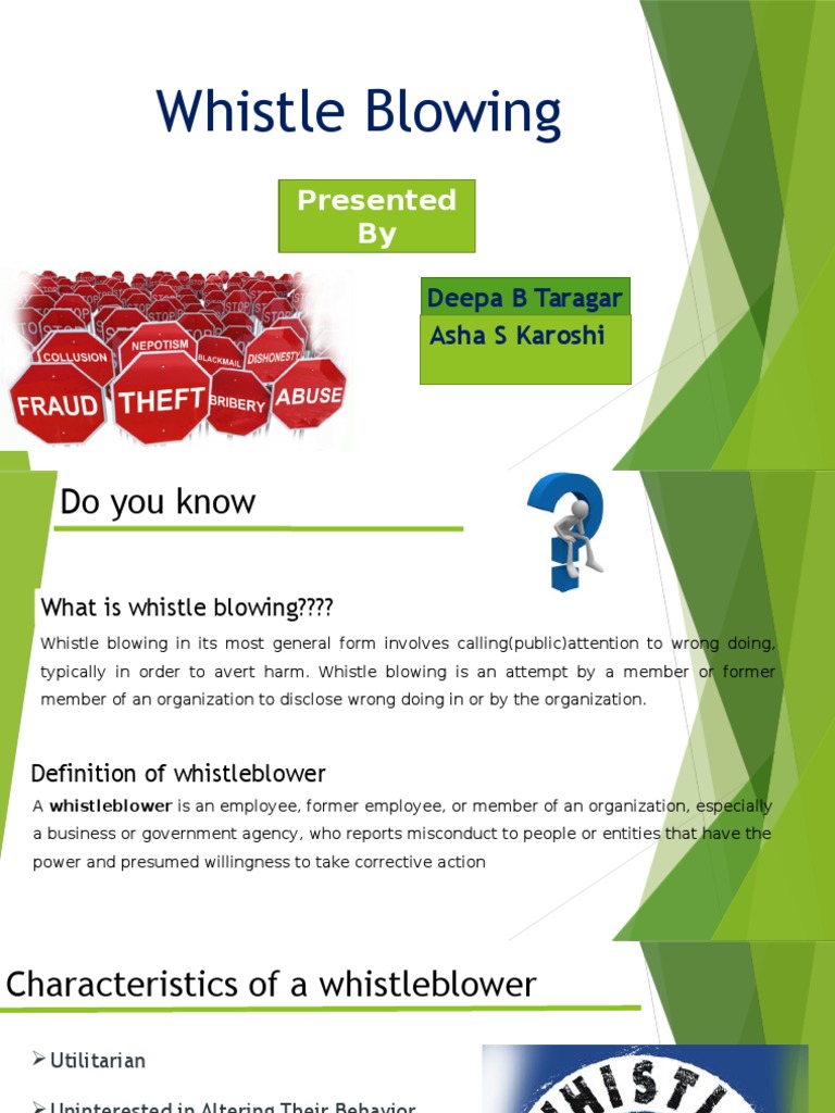 Whistle Blower Presentation | PDF