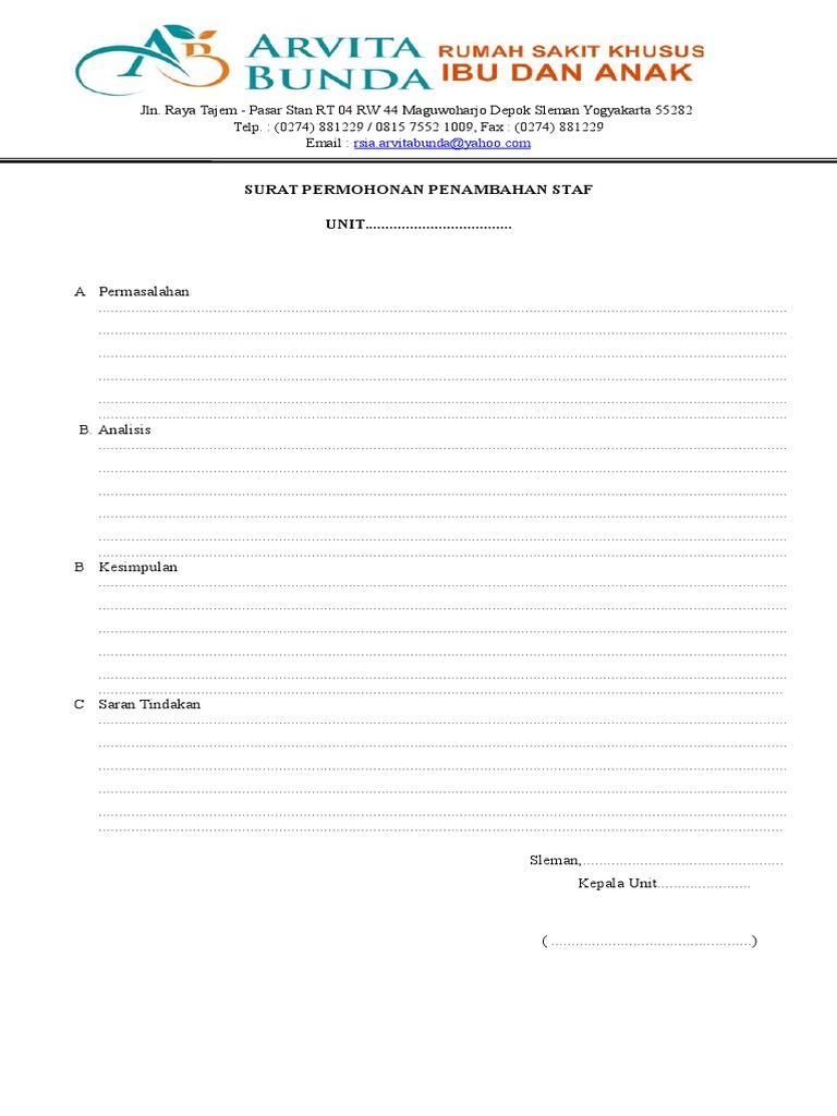 Request Letter for Additional Staff Members | PDF