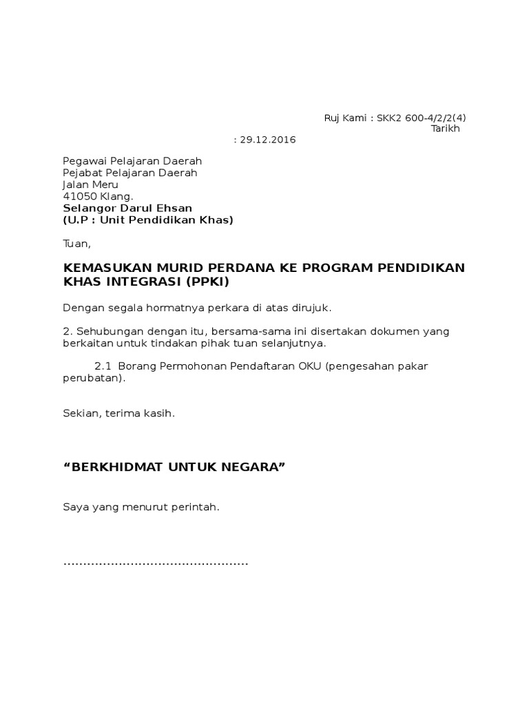 Surat Permohonan Ke PPKI | PDF | Kajian Bahasa Asing