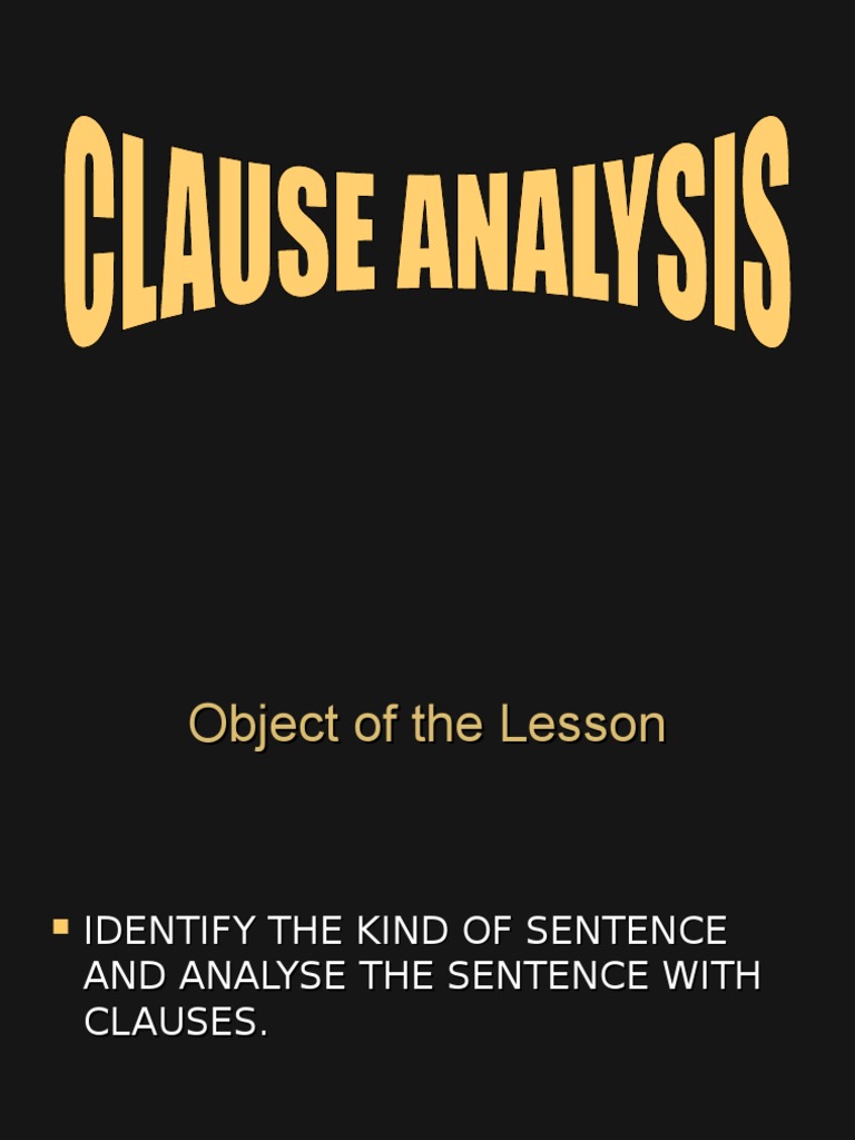 Clause Analysis | PDF | Adjective | Clause