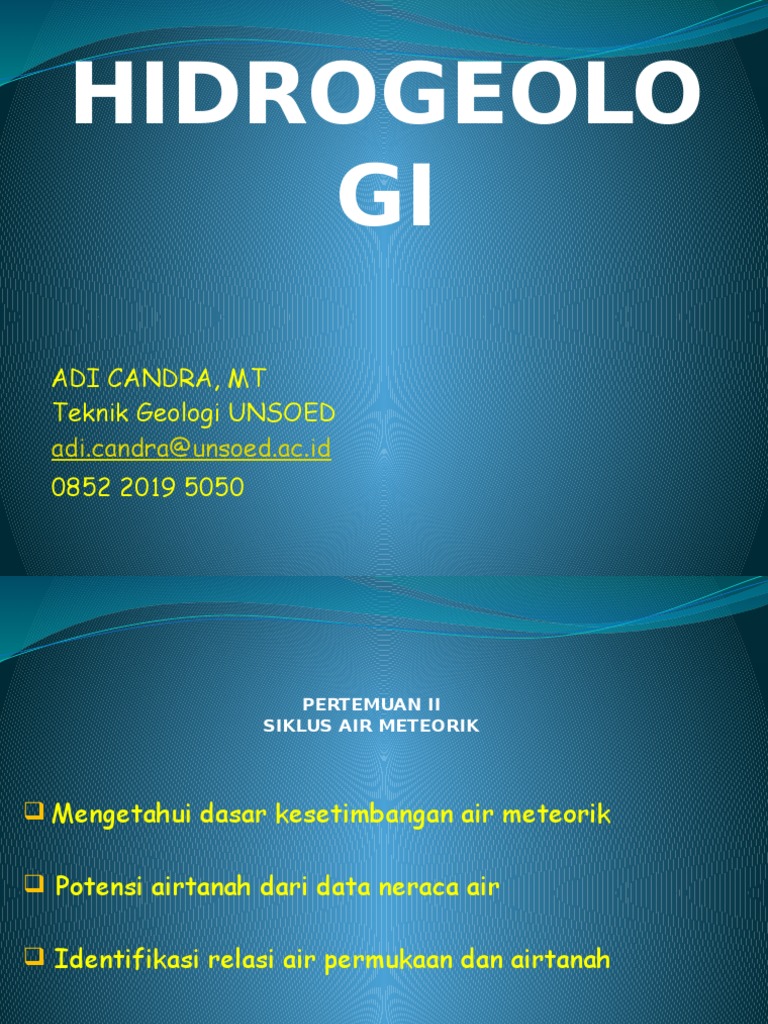 Siklus dan Potensi Air Meteorik | PDF
